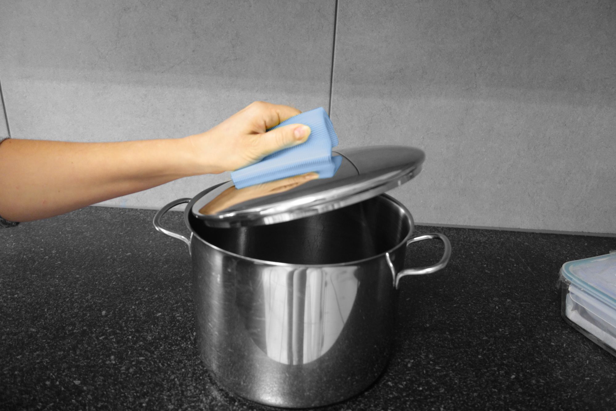 Steuber Silikonpads Topflappen 2er Set grün-blau, Untersetzer mit ...